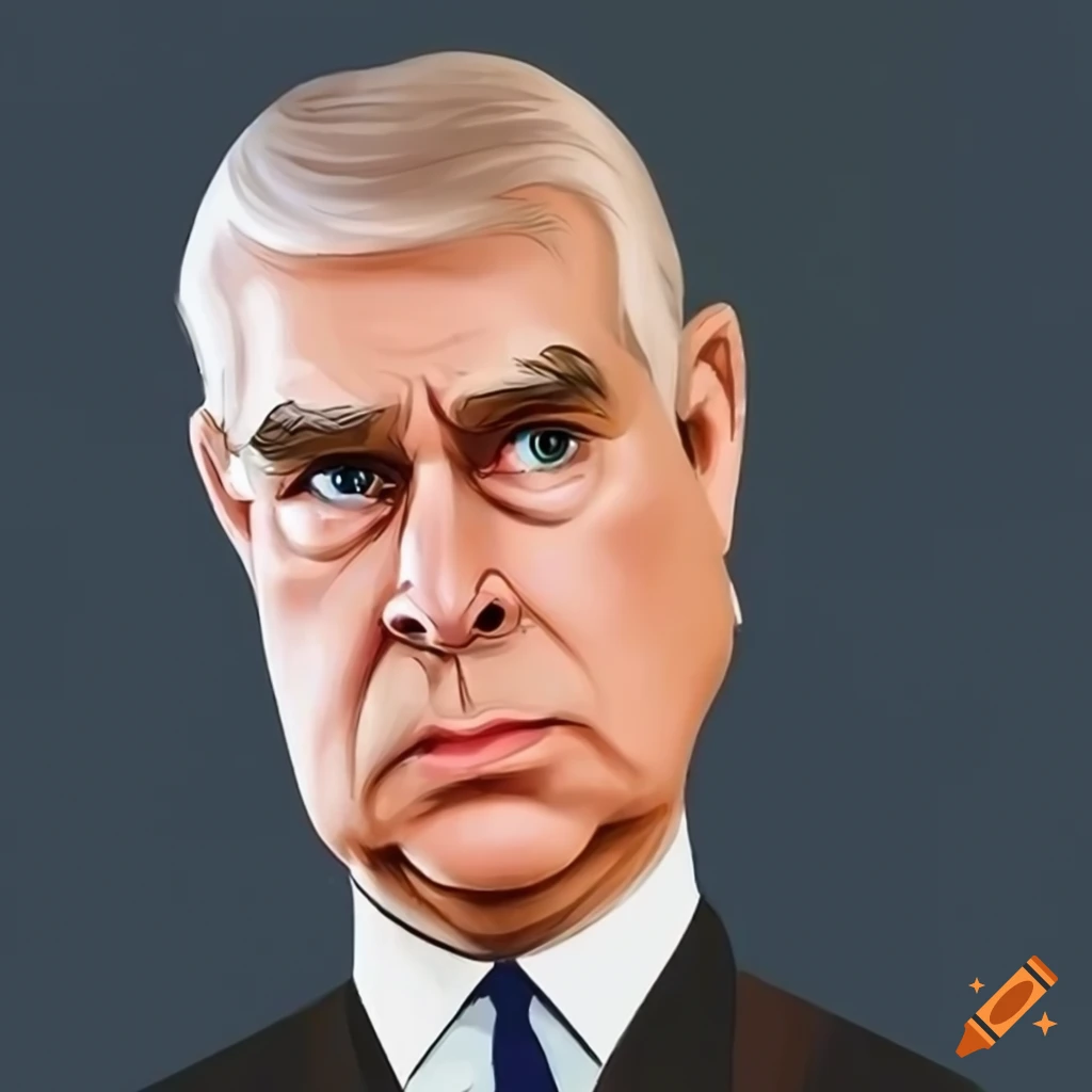 Cartoon prince Andrew on Craiyon