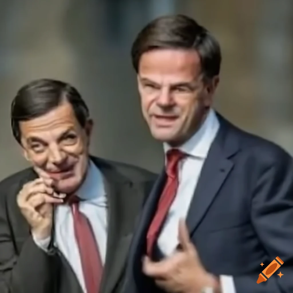 Mr bean and mark rutte dancing on the moon on Craiyon