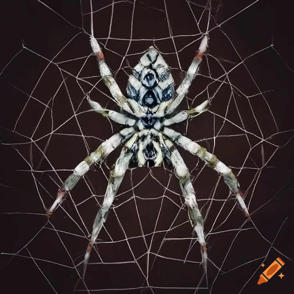 Geometric spiders with crystalline skin on Craiyon