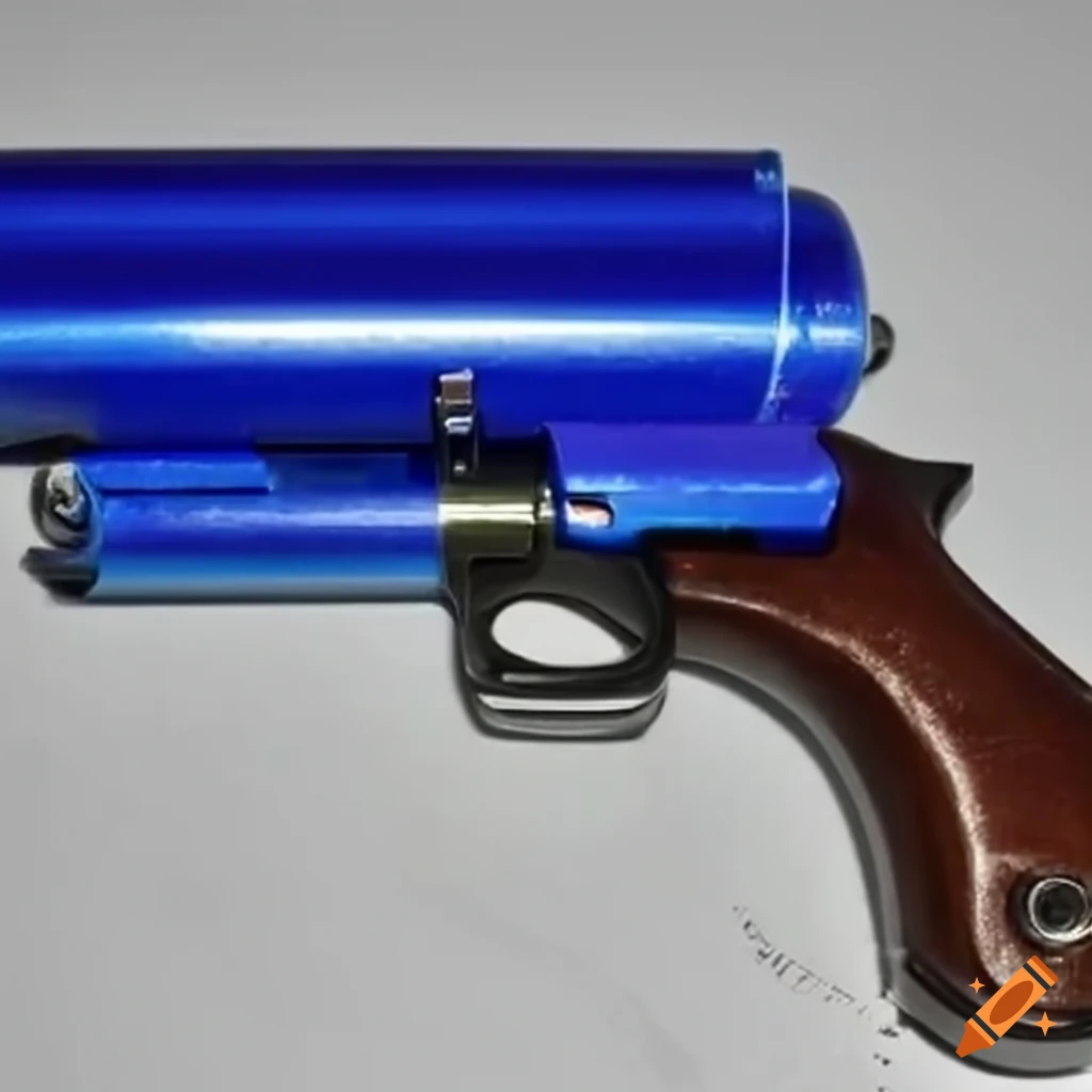 Blue flare gun on Craiyon