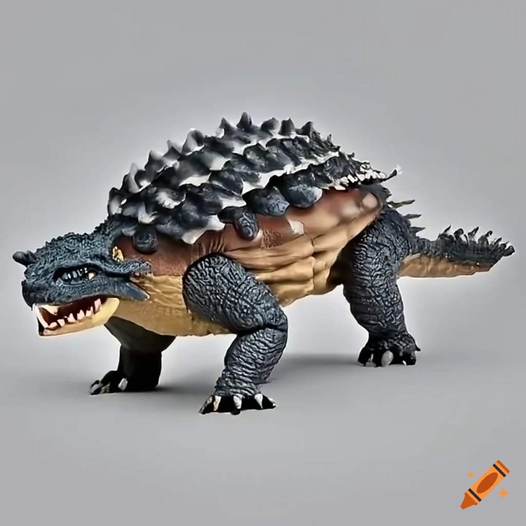 Large monster battling a dinosaur on Craiyon