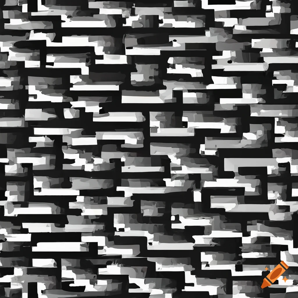 Abstract black and white random pattern on Craiyon