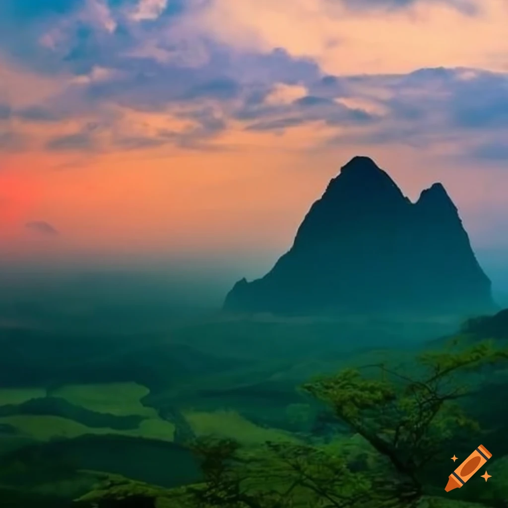 Hpa-an zwekabin mountain on Craiyon