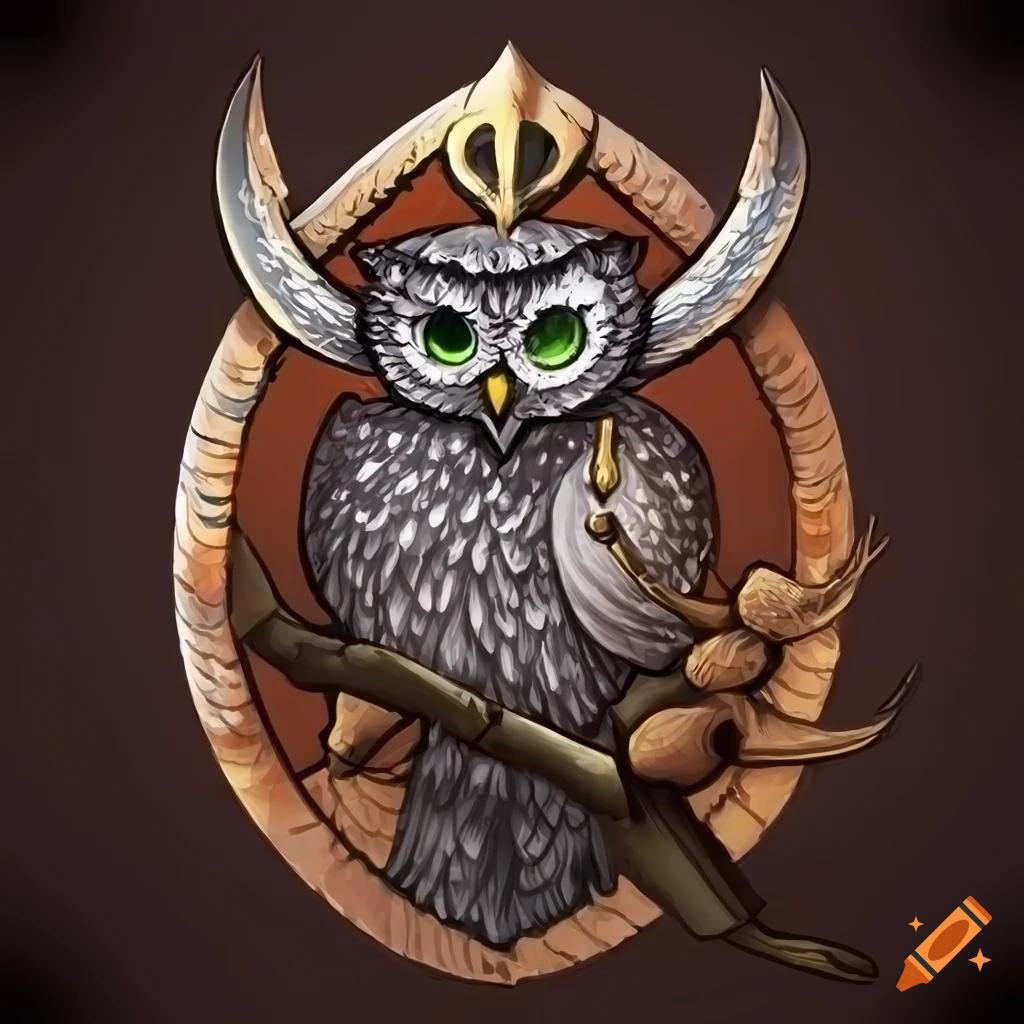 Dnd owlfolk military emblem on Craiyon
