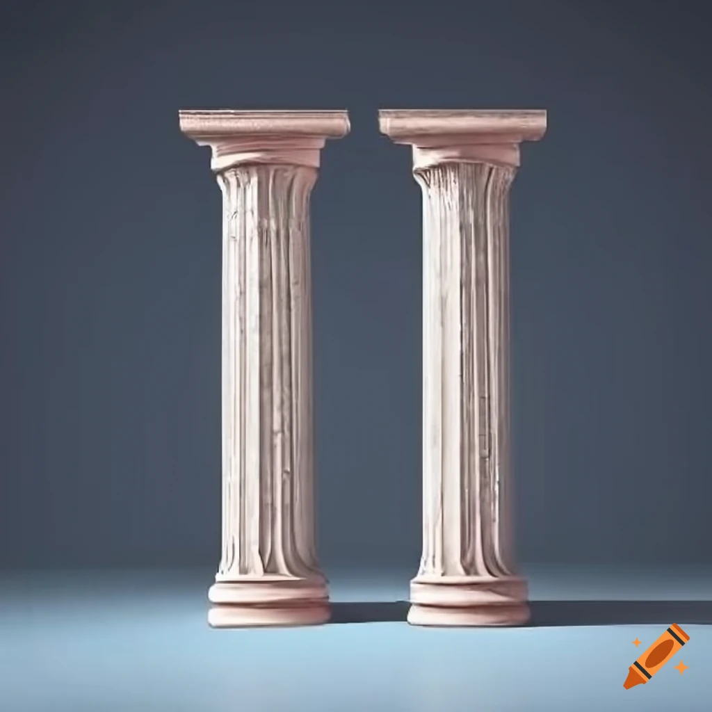 Two modern rome pillars on Craiyon