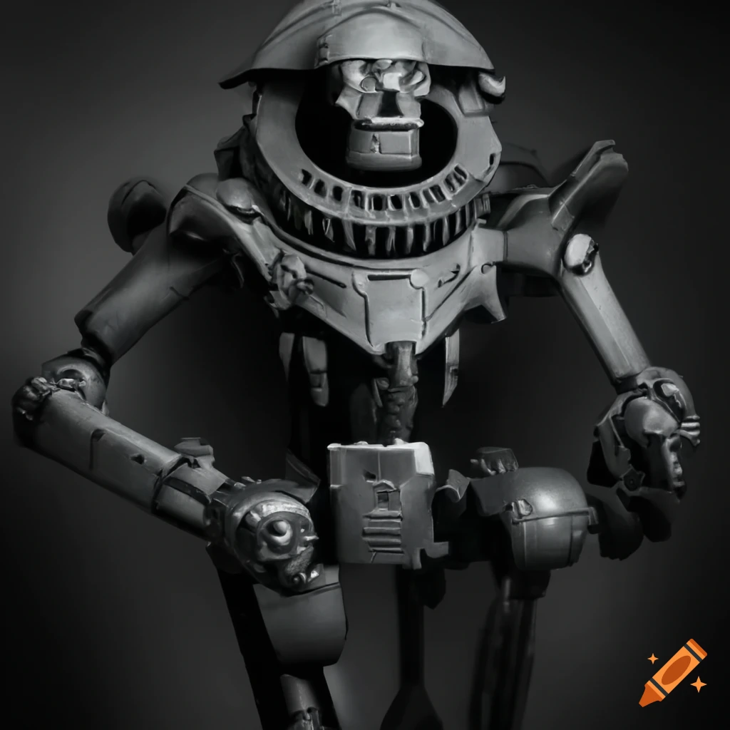 Necron robot on Craiyon