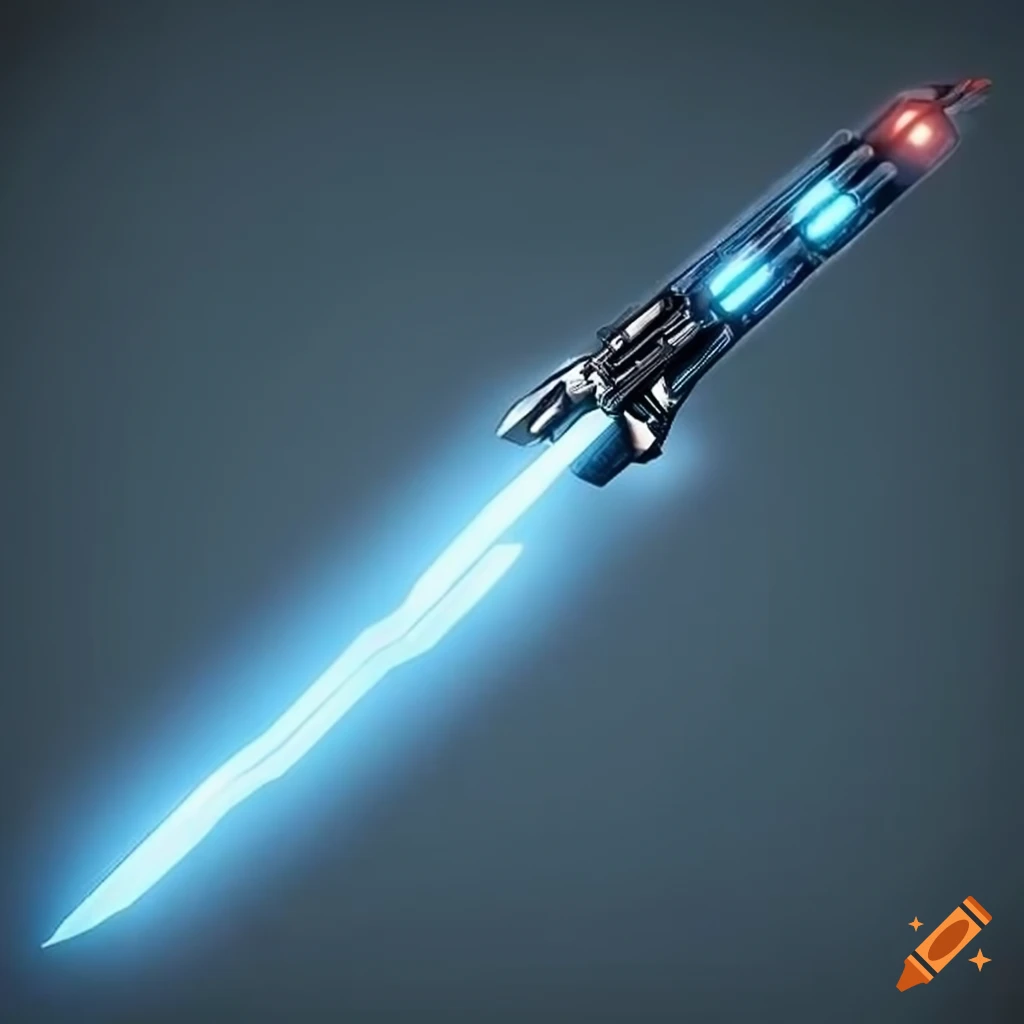 Laser sword with communication control pad on white background inspired ...