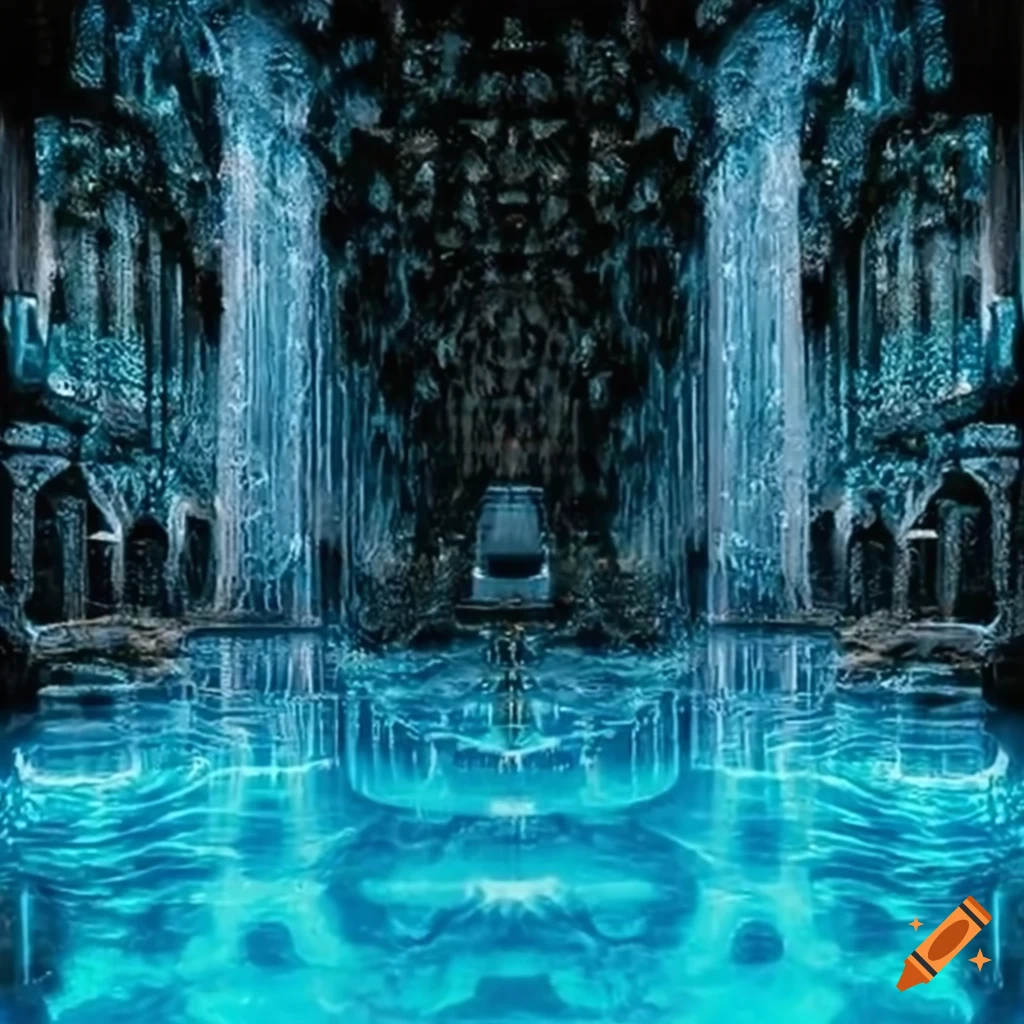 Complex infinity pool design with trippy visuals on Craiyon