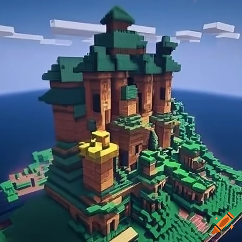 Minecraft build on Craiyon