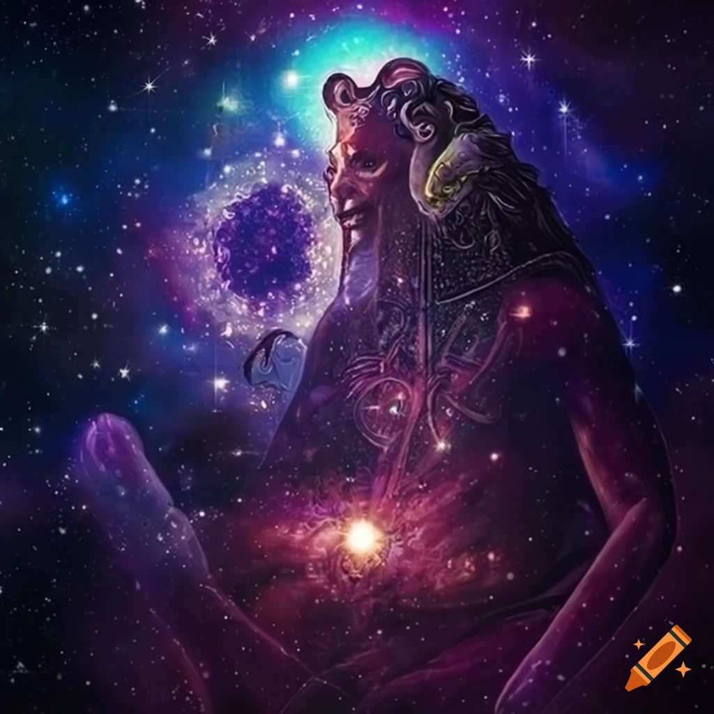 Cosmic god depiction on Craiyon