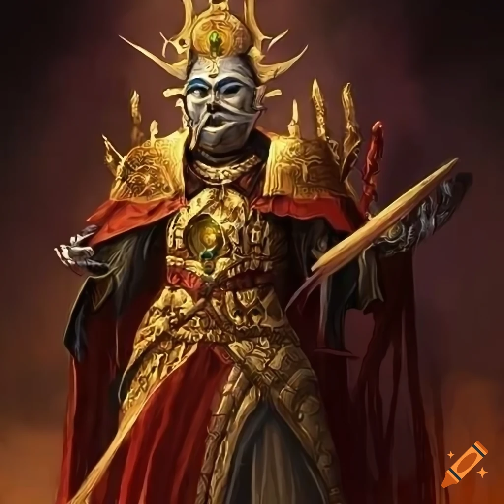 Royal lich in inca style fantasy art for dnd on Craiyon