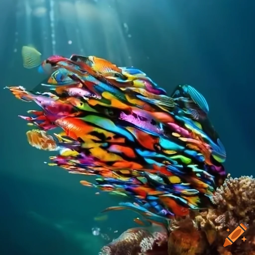 Colorful aquatic fish in a deep sea environment on Craiyon