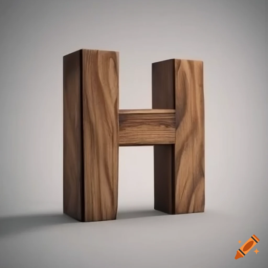 3d wooden letter b on Craiyon