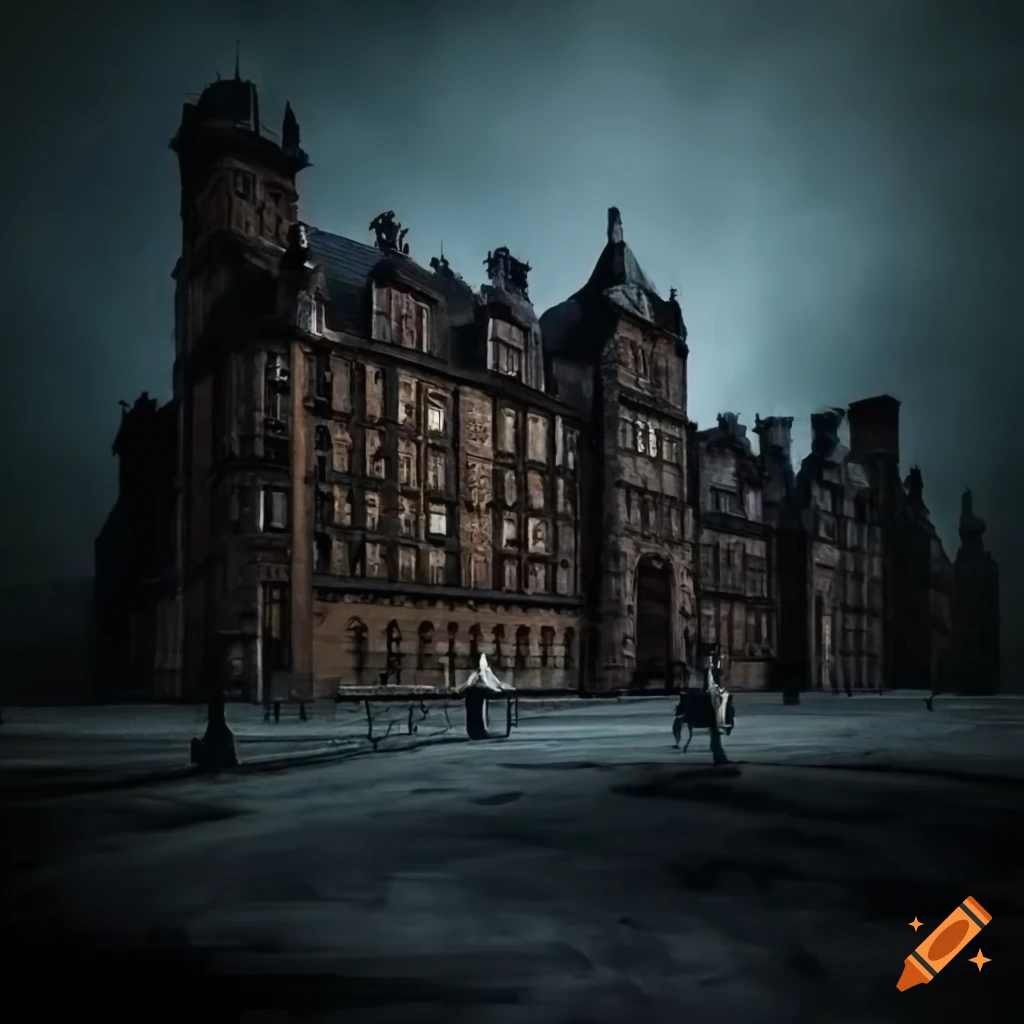 Victorian dark tenement building on Craiyon