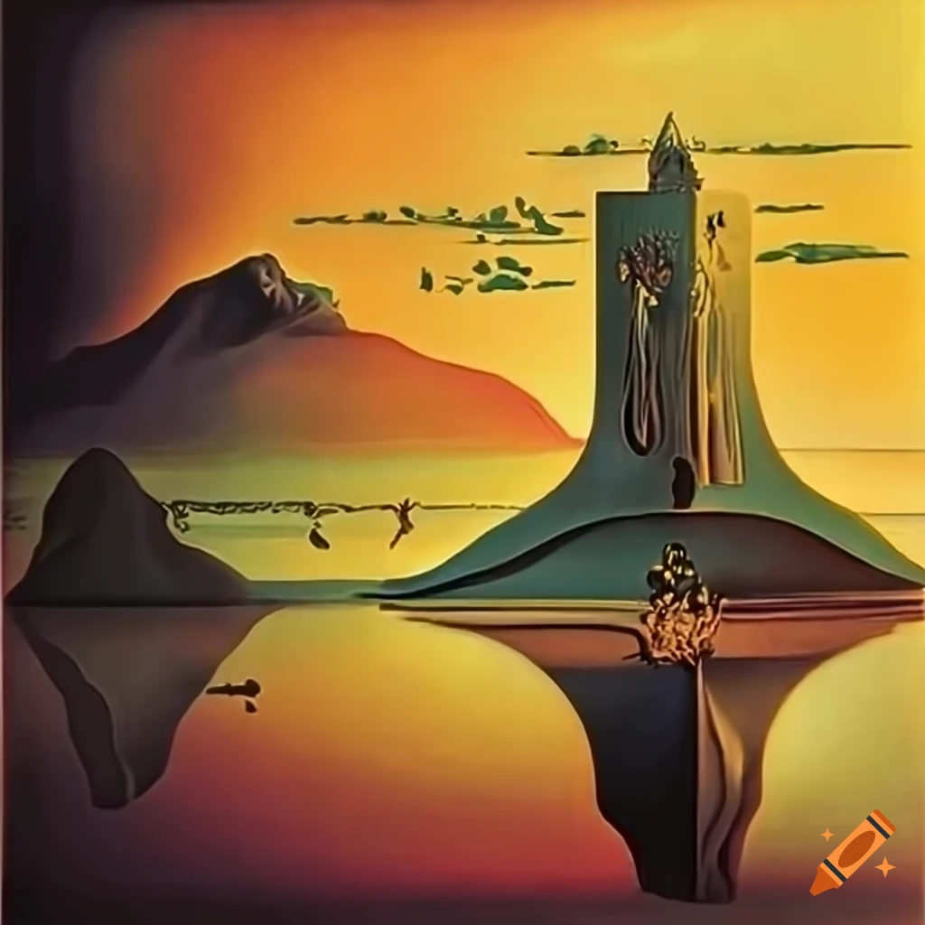 Painting by salvador dalí: the nightmare sound and the isle of hope on ...