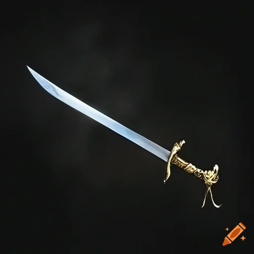Unique and ornately designed short sword on Craiyon
