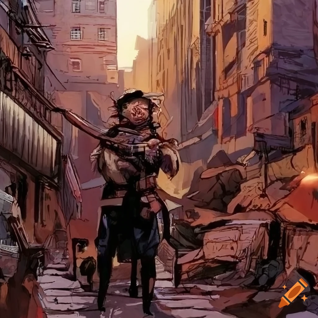 Graphic novel city side details by james gurney on Craiyon