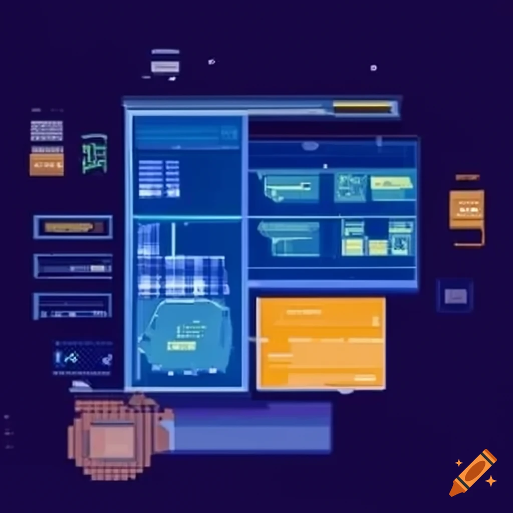 Securities company backend system architecture on Craiyon
