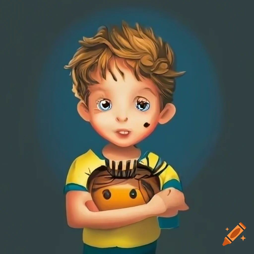 Boy with a bee on Craiyon