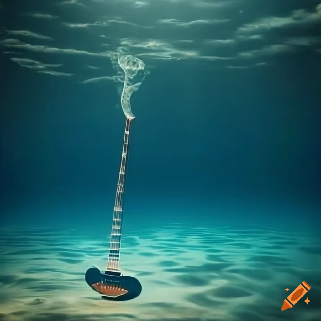 Guitar in the ocean on Craiyon
