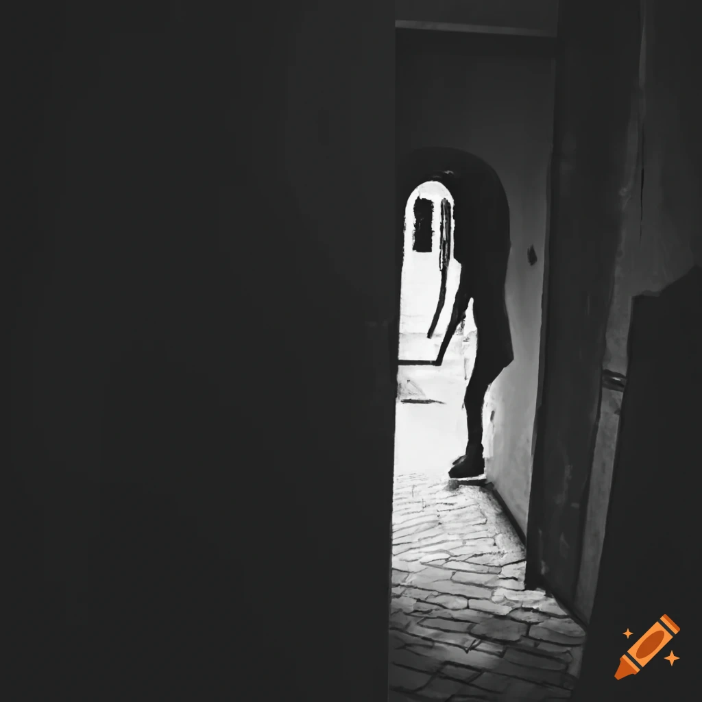 Shadow of a monster under a door on Craiyon