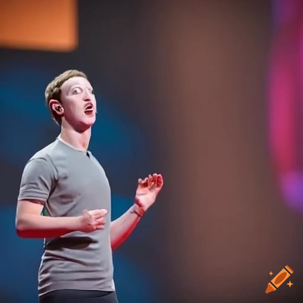 Man falling off stage during a talk on Craiyon