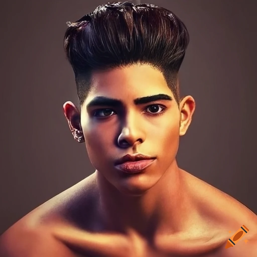 Latino man with a stylish haircut on Craiyon