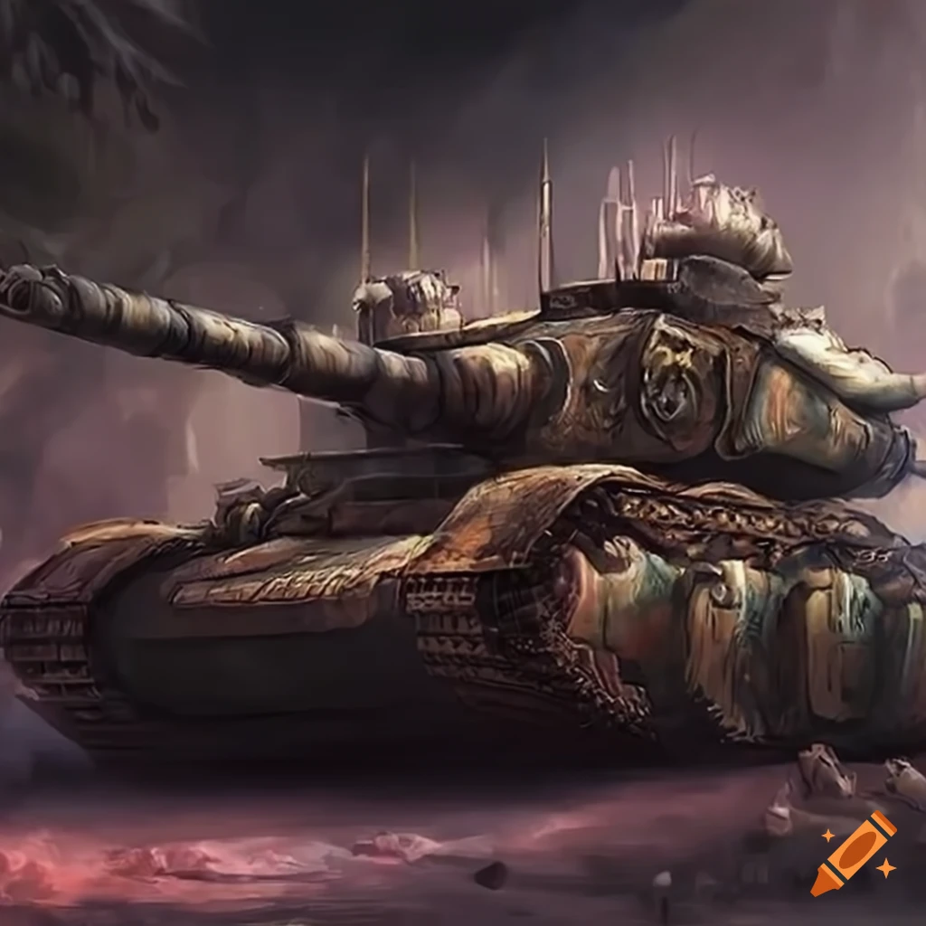 Fantasy tank vehicle on Craiyon