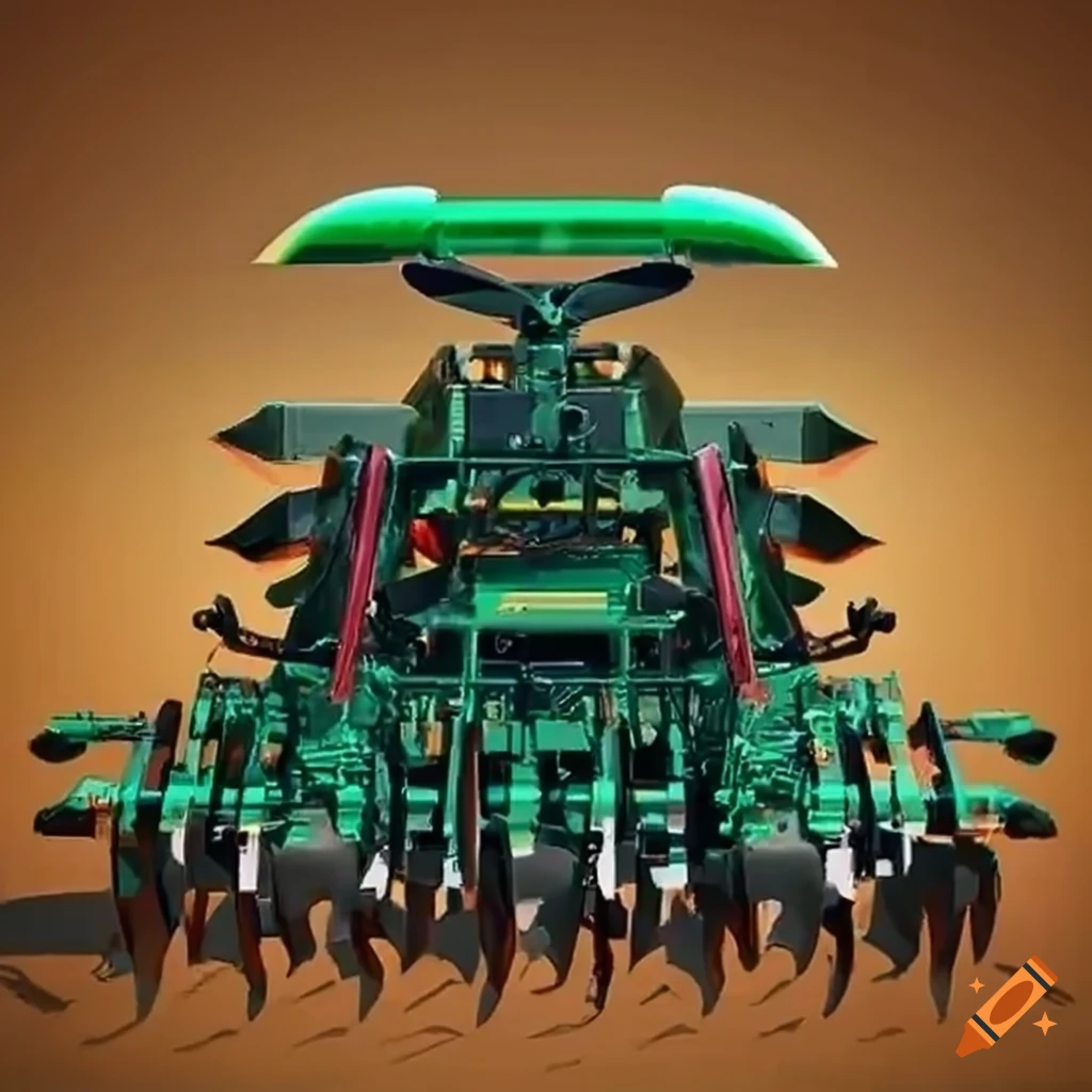 Futuristic farming cultivator with modular design on Craiyon