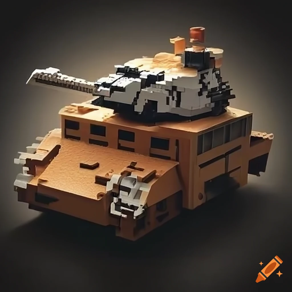 Tiger German tank with Bob and Bobby Bricks logo on Craiyon