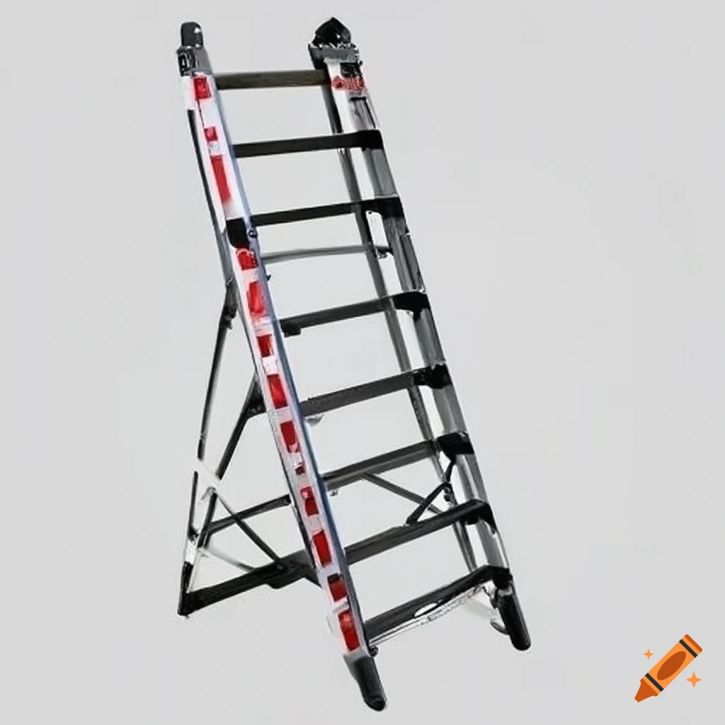 Folding metal ladder on Craiyon
