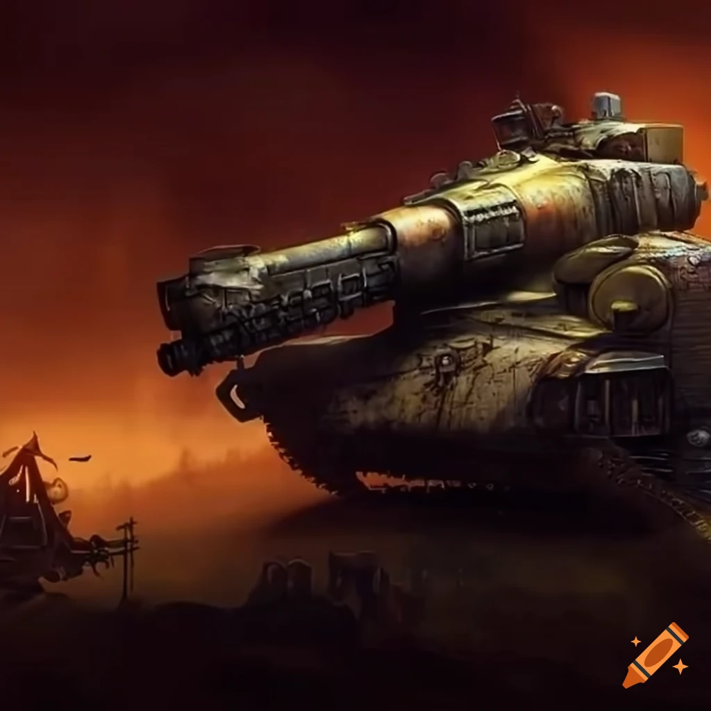 Dieselpunk tank vehicle on Craiyon