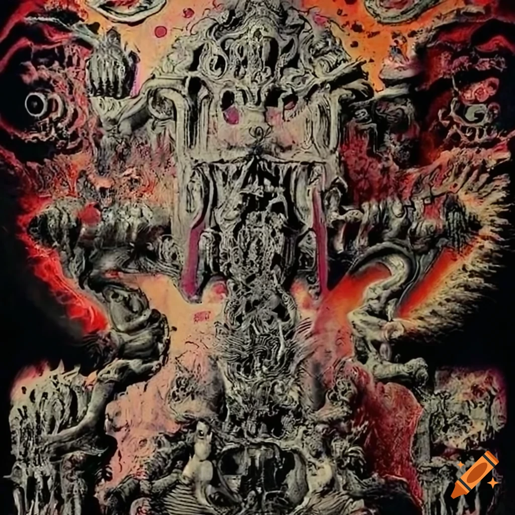 Baroque baron in a pandemonium landscape inspired by John Martin and H ...