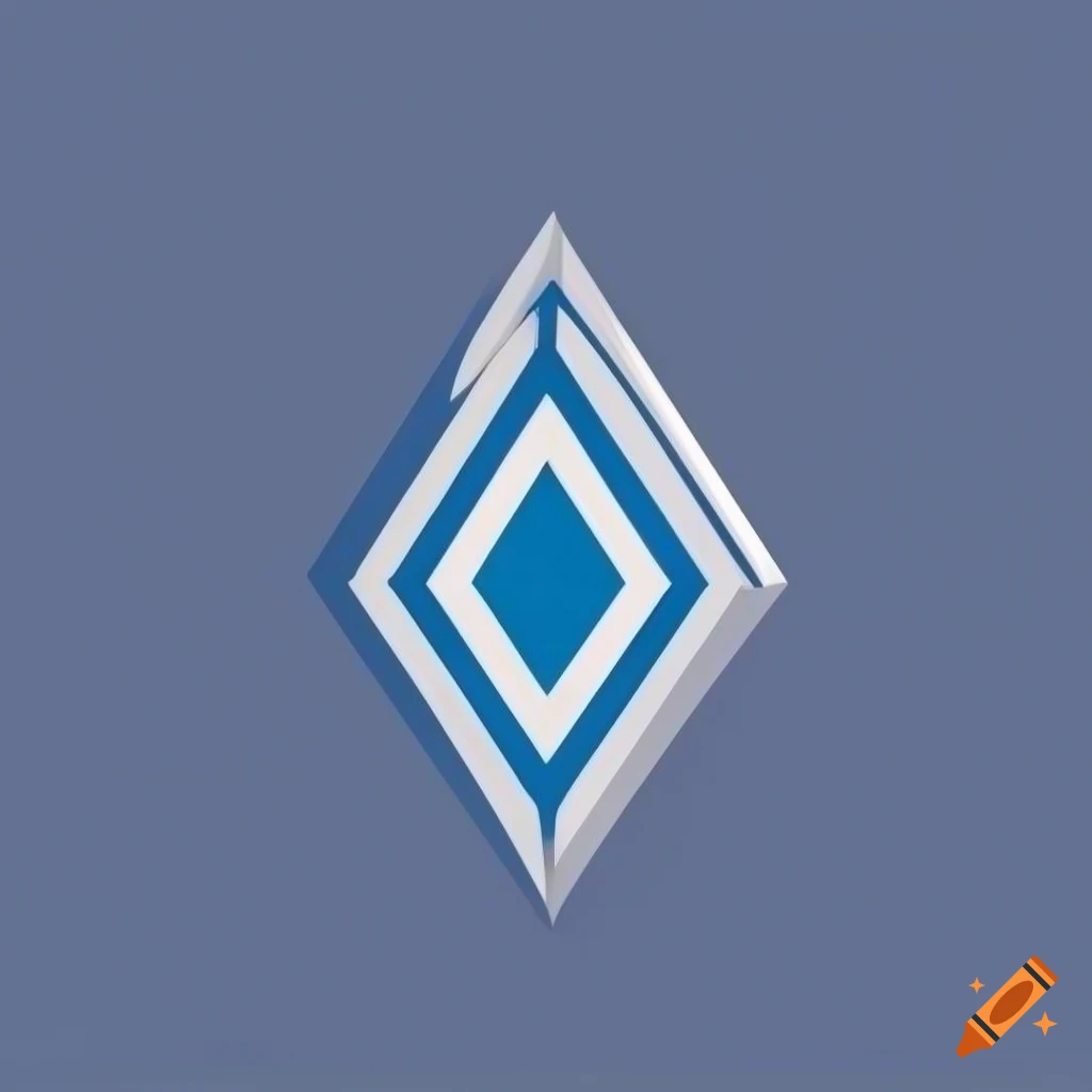 Blue lozenge symbol on gray background on Craiyon