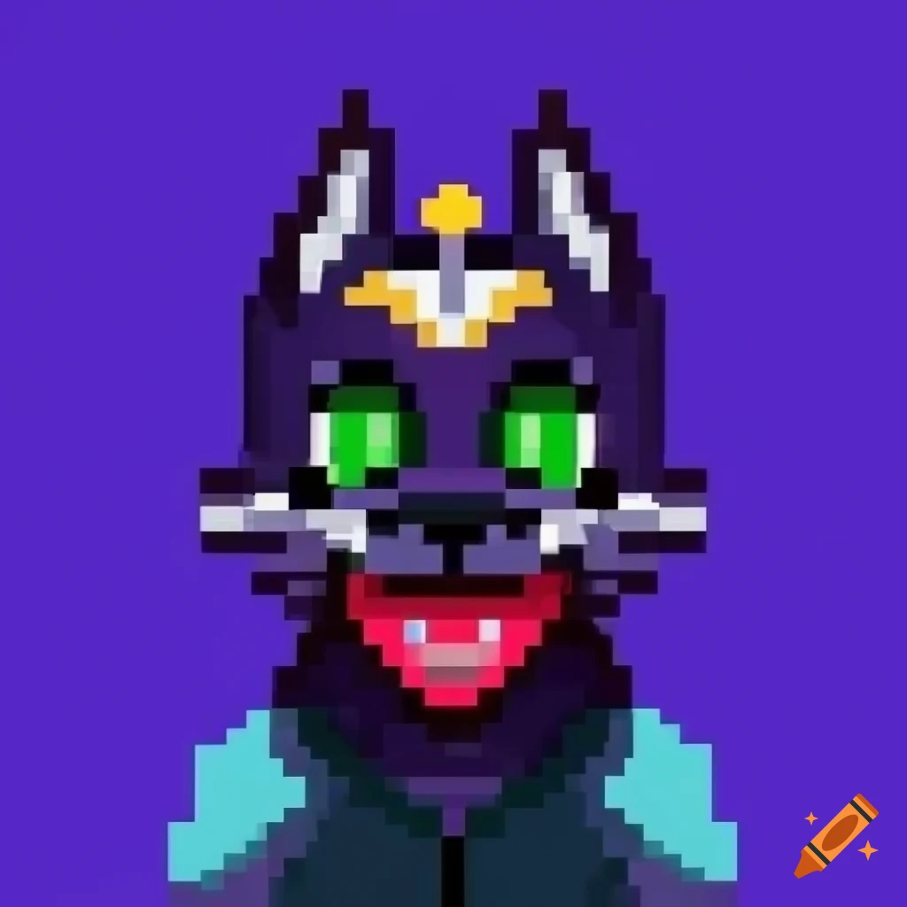 Pixel art of a furry original character on Craiyon