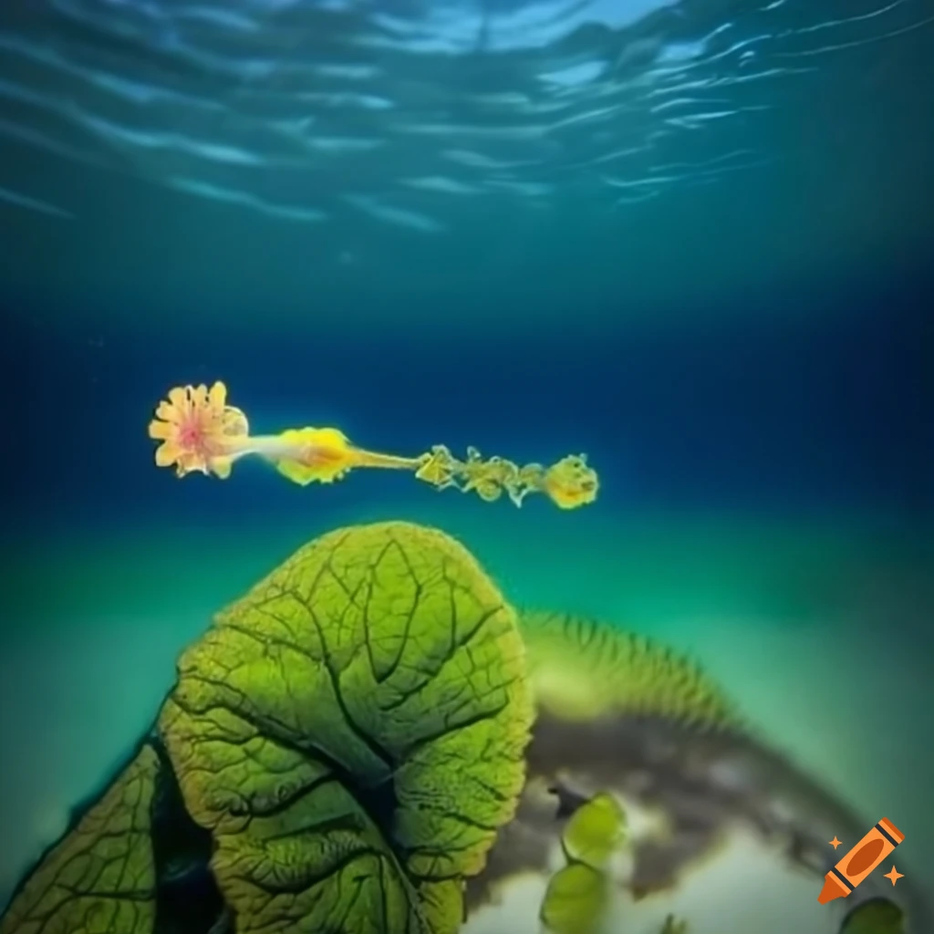 Underwater ecosystem with vibrant aquatic life in hyper-realistic ...