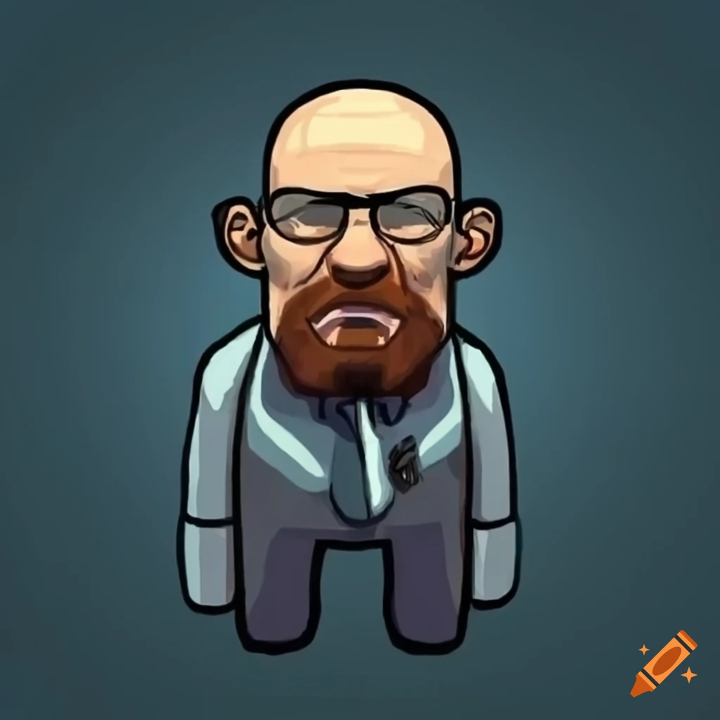 Character inspired by walter white in among us game on Craiyon