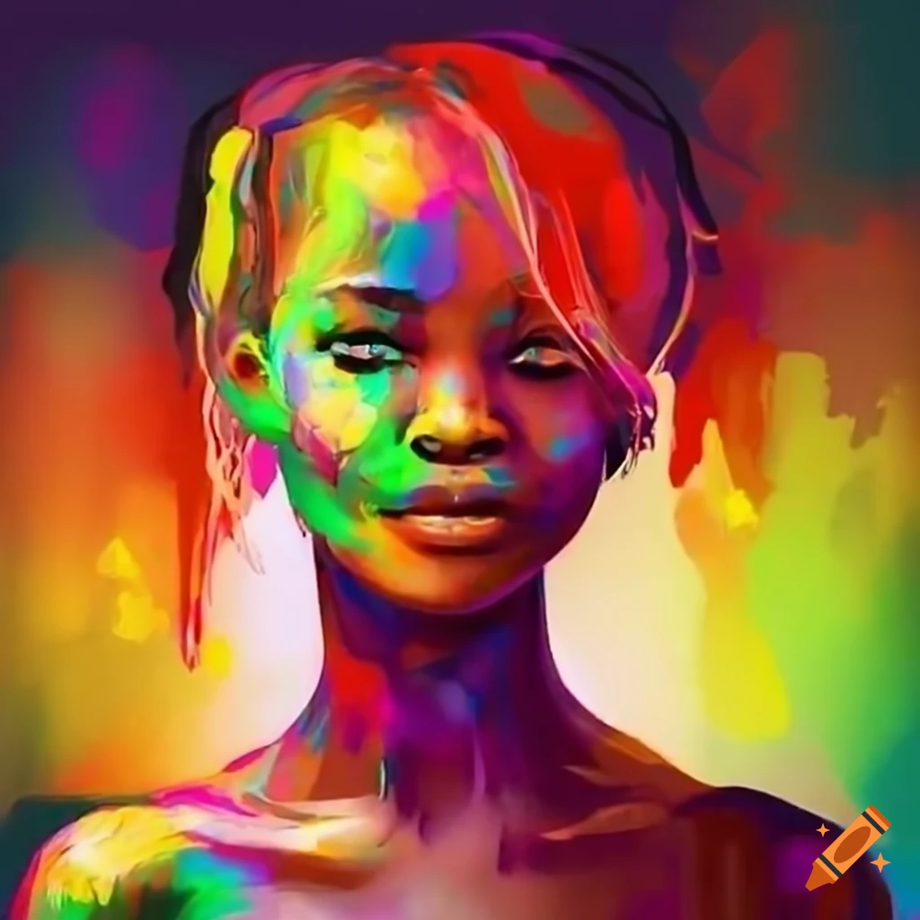 Abstract representation of touch on Craiyon