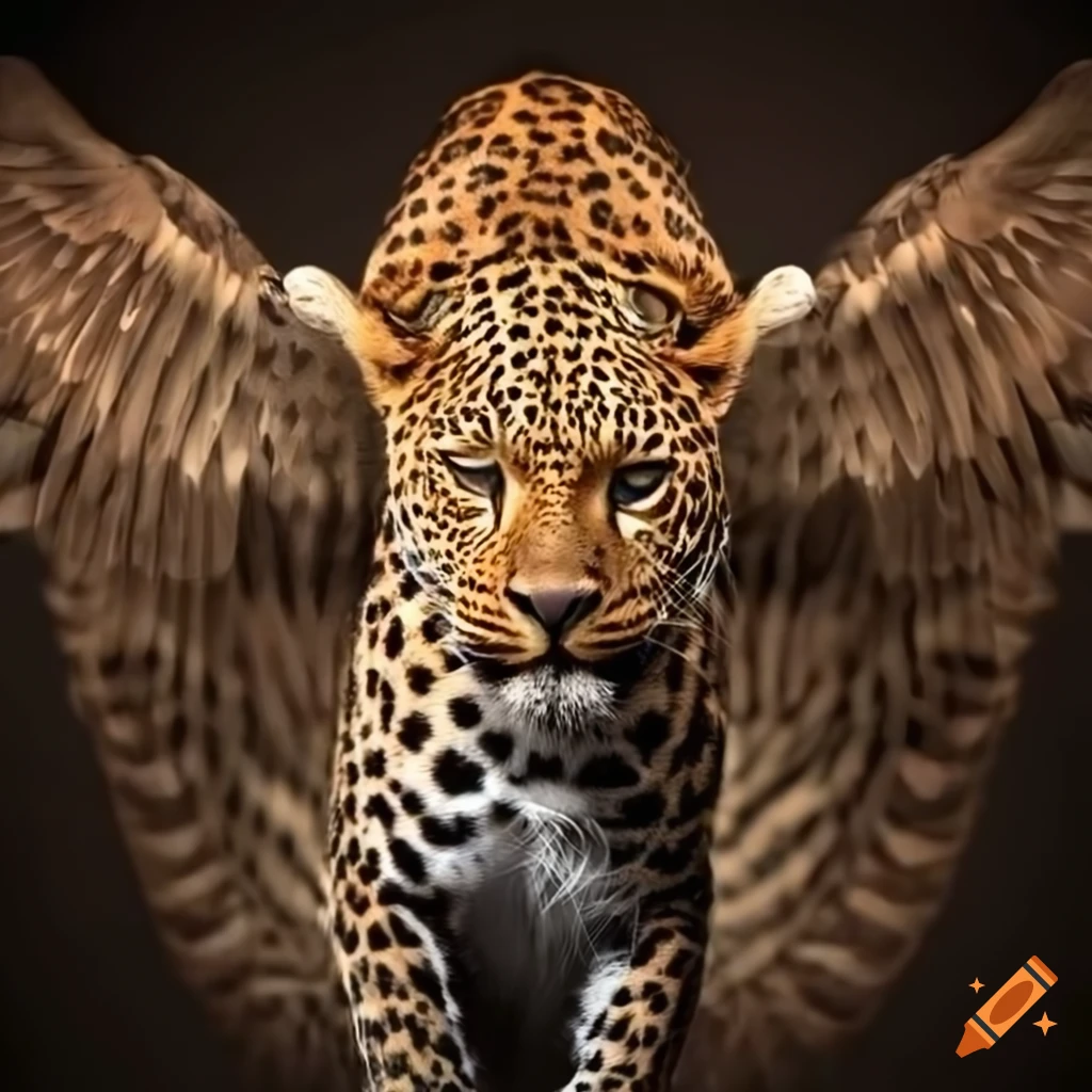 Leopard with wings on Craiyon