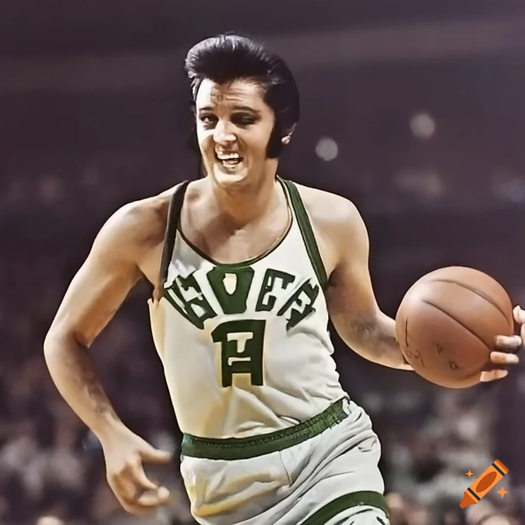 Elvis presley wearing a bucks jersey on Craiyon