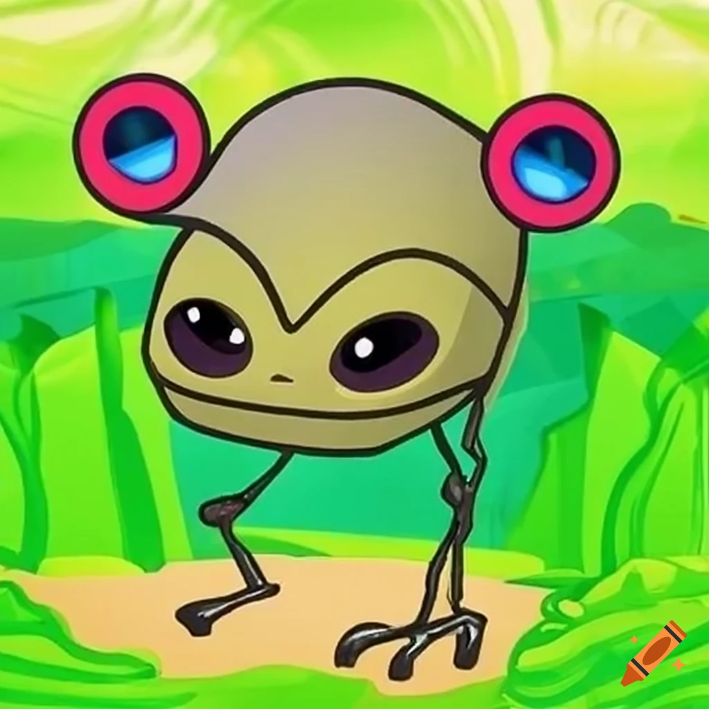 Friendly alien illustration for kids on Craiyon