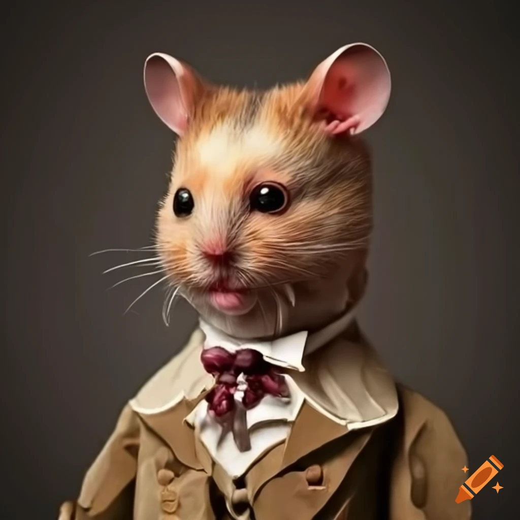 Victorian humanoid hamster on Craiyon