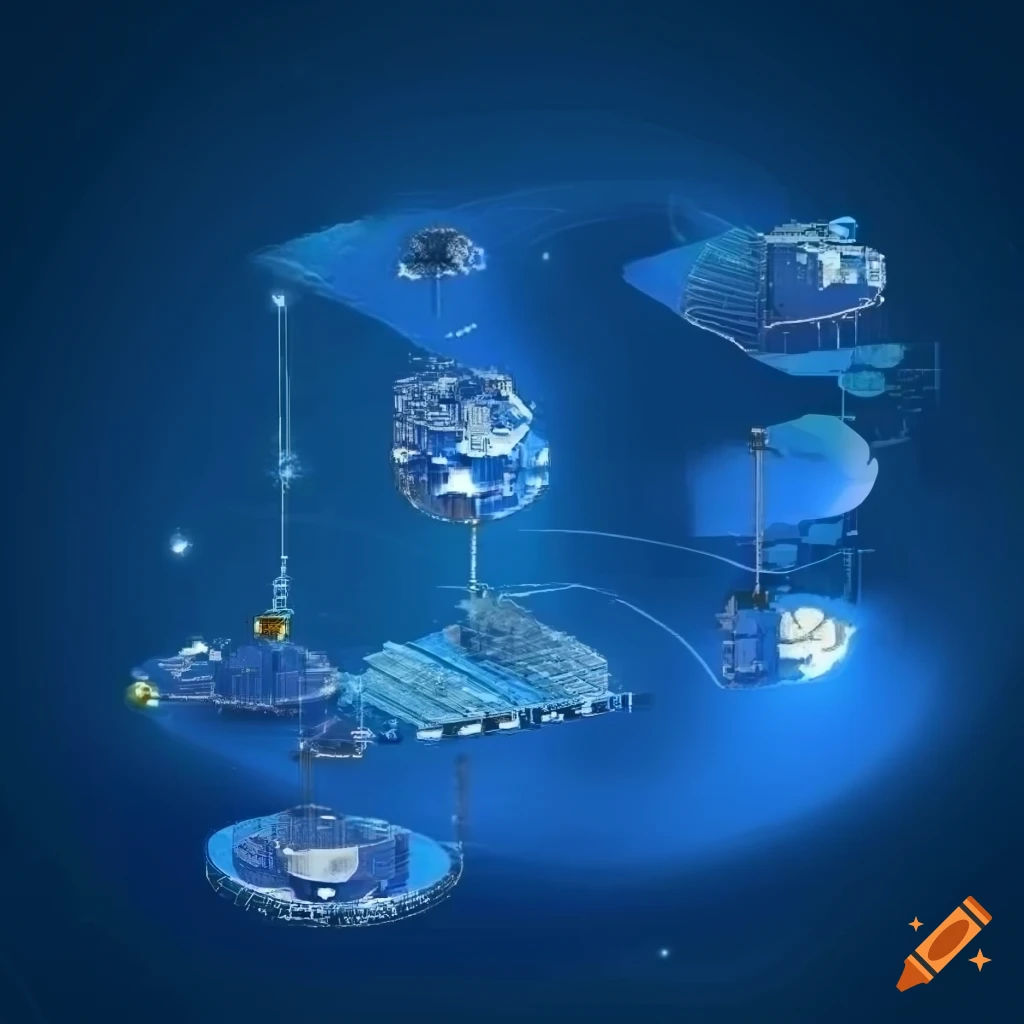 Professional flowchart for report on distributed satellite data processing frameworks on Craiyon
