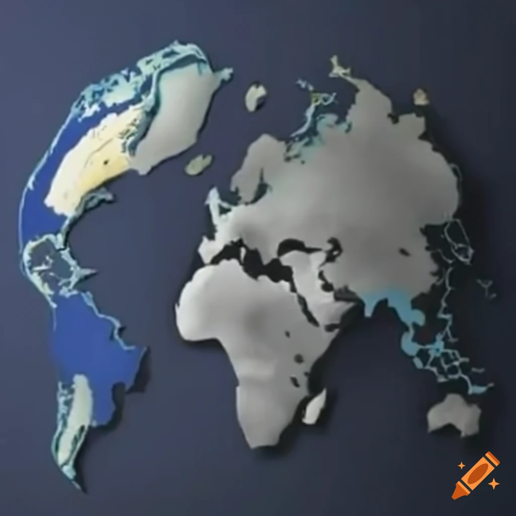 Abstract representation of the world on Craiyon