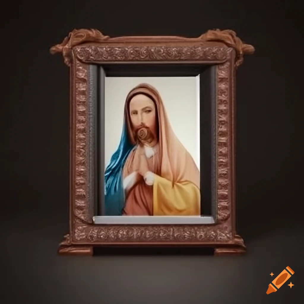 Religious picture frame on Craiyon