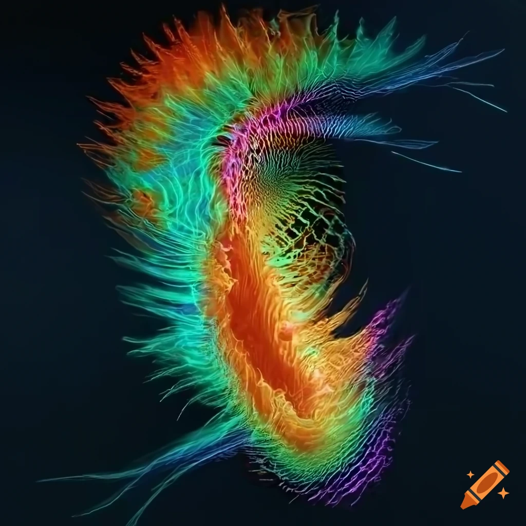 4d chaotic attractor visualization on Craiyon