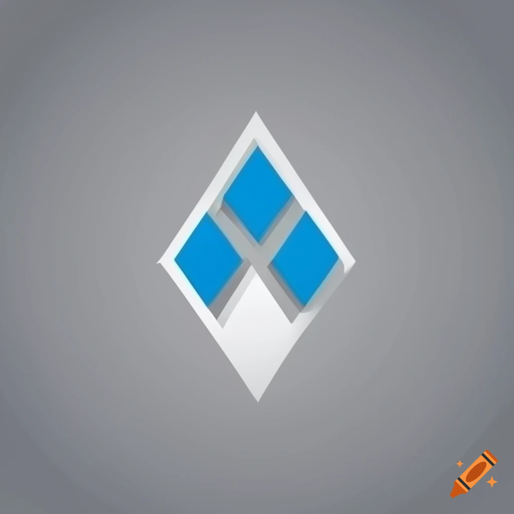 Blue flat lozenge symbol on gray background on Craiyon