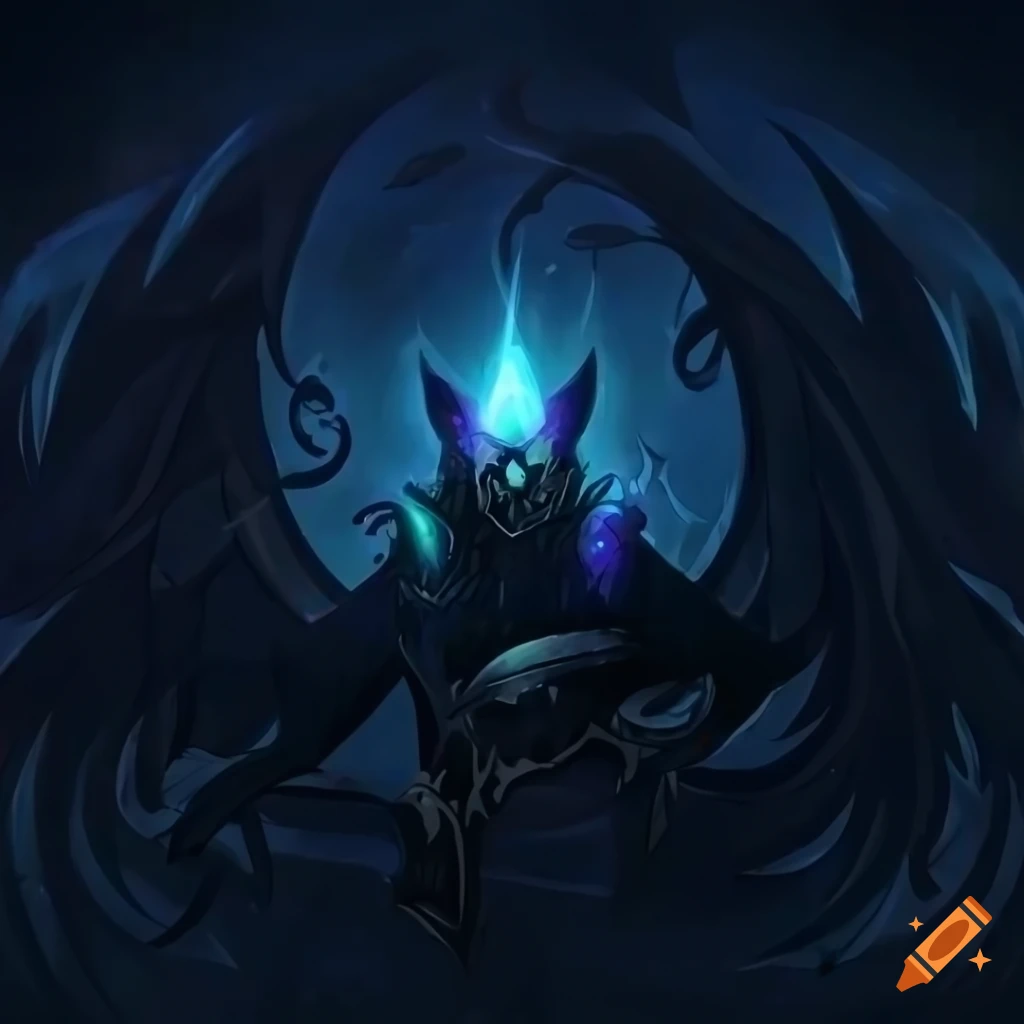 Symmetrical design of a glowing will o' the wisp ghost with soulful ...