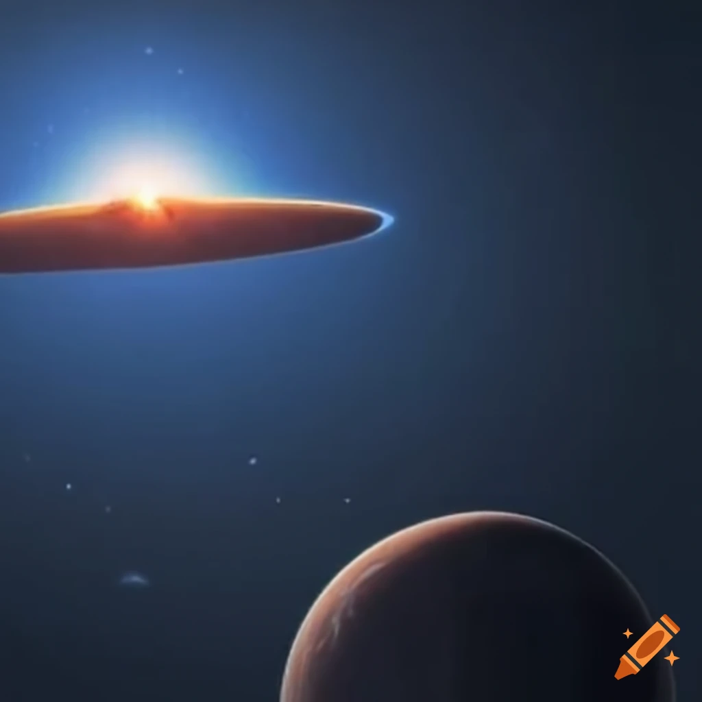 A man discovering the round planet on Craiyon