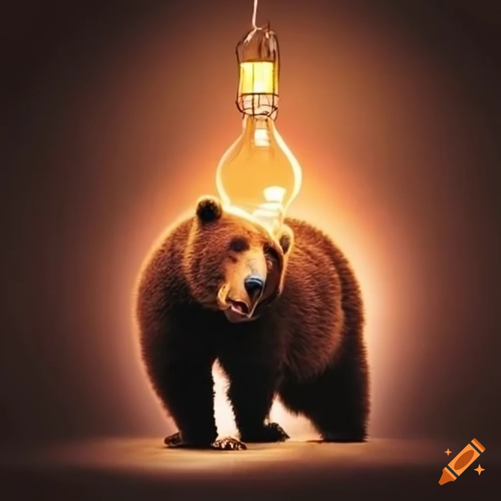 Bears inside a light bulb on Craiyon